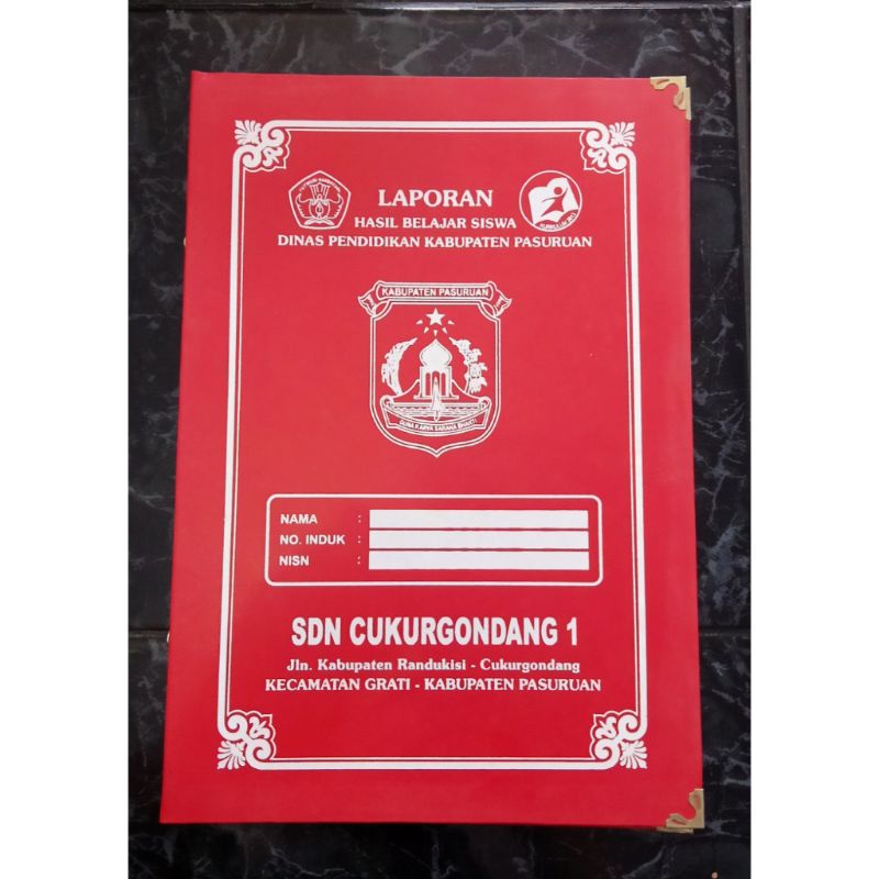 Jual Map Rapot Hardcover Cetak Sablon, Karton No.40 ( Lengkap Dengan ...