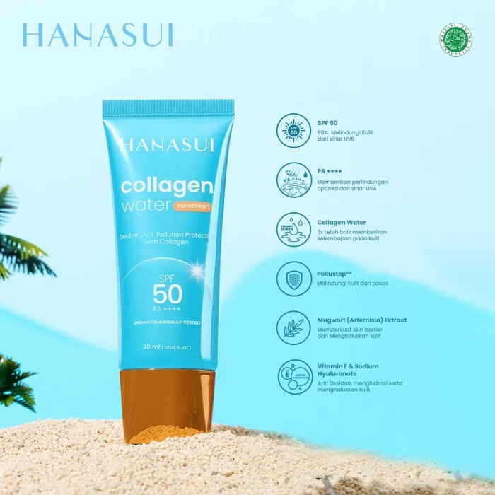 Jual Hanasui Collagen Water Sunscreen SPF 50 30ml | Shopee Indonesia