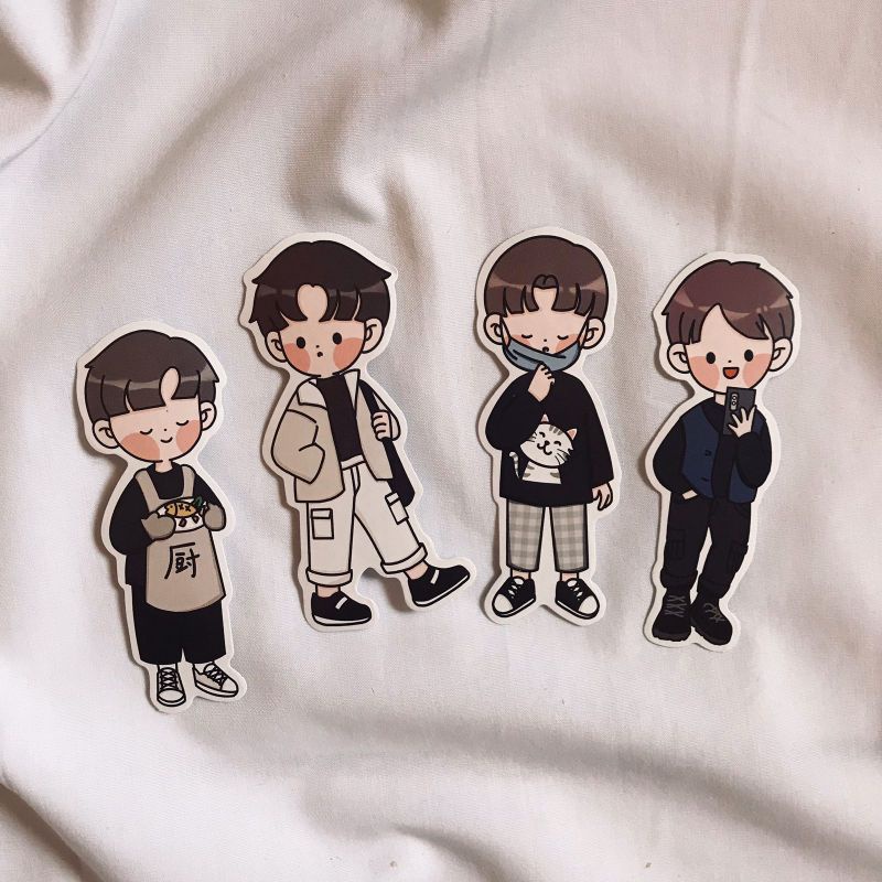 Jual STIKER CUTE CHARACTER BOYS || STIKER CHARACTER || STIKER CUTE ...