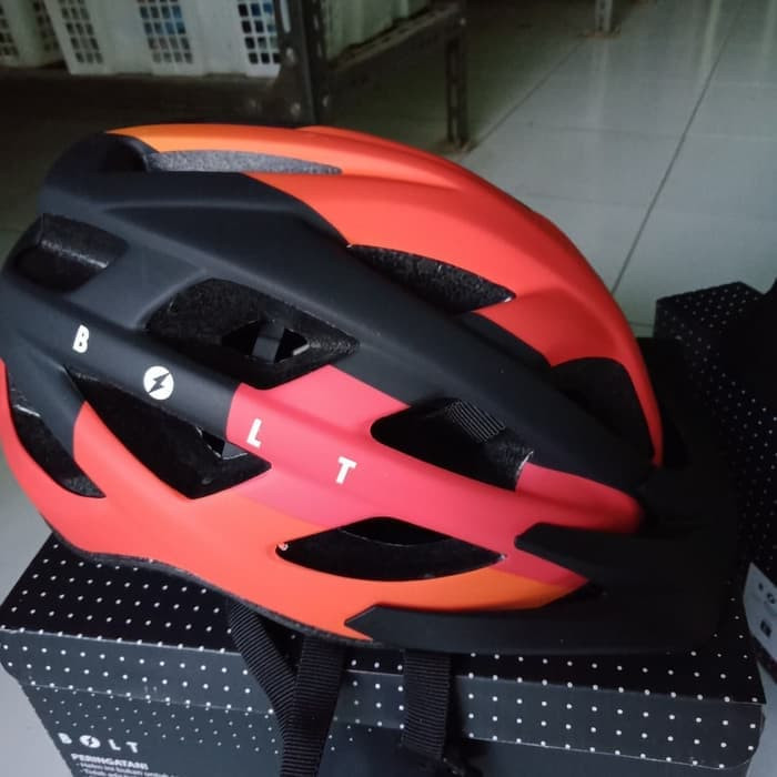Jual helm sepeda / helmet polygon bolt - Merah | Shopee Indonesia