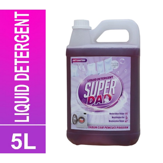 Jual Super Dad Sabun Cuci Baju Cair Liquid Detergent Cherry Blossom 5L ...