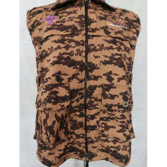 Jual Rompi Pramuka (Rompi Doreng Pramuka) Model Bordir Scout | Shopee ...