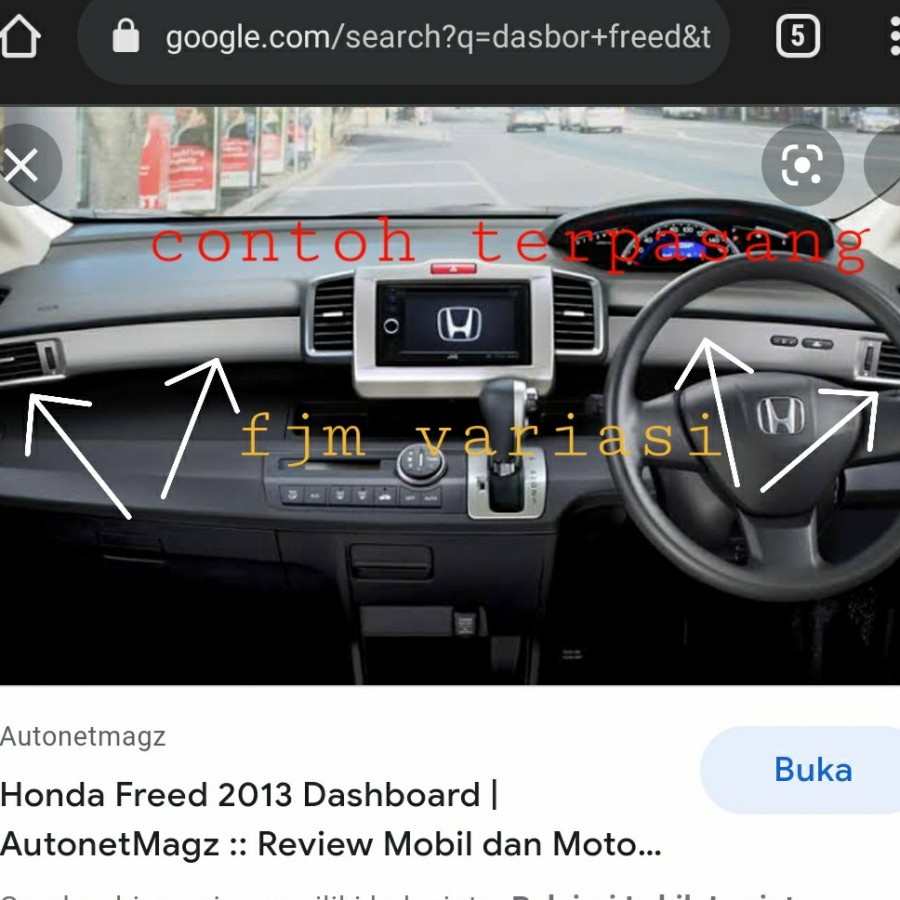 Jual PANEL DASHBOARD + KISI KISI AC HONDA FREED ORIGINAL SET | Shopee ...