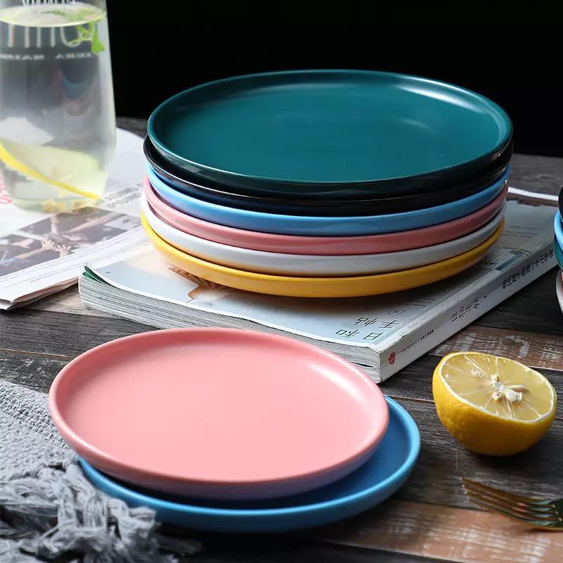 Jual western nordic creative plate color / piring makan saji warna ...