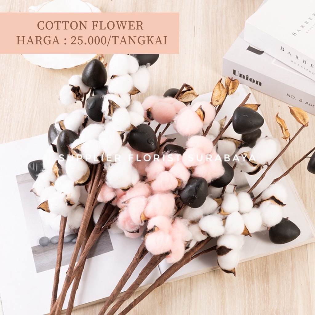 Jual ARTIFICIAL FLOWER COTTON FLOWER BUNGA PALSU HIASAN BUNGA KAPAS ...