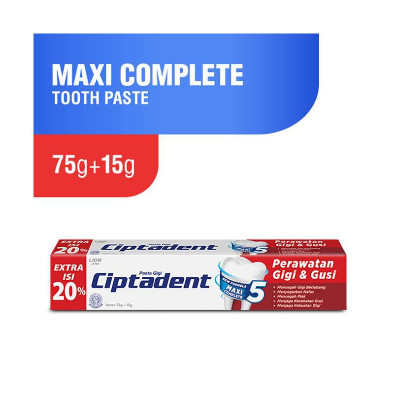 Jual CIPTADENT MAXI COMPLETE PASTA GIGI 75GR | Shopee Indonesia