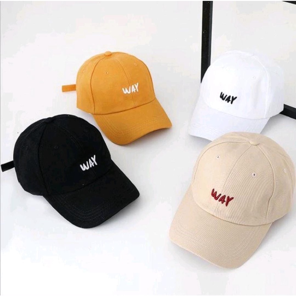 Jual New Topi Baseball || Bordir Way Trendy Pria & Wanita | Shopee ...
