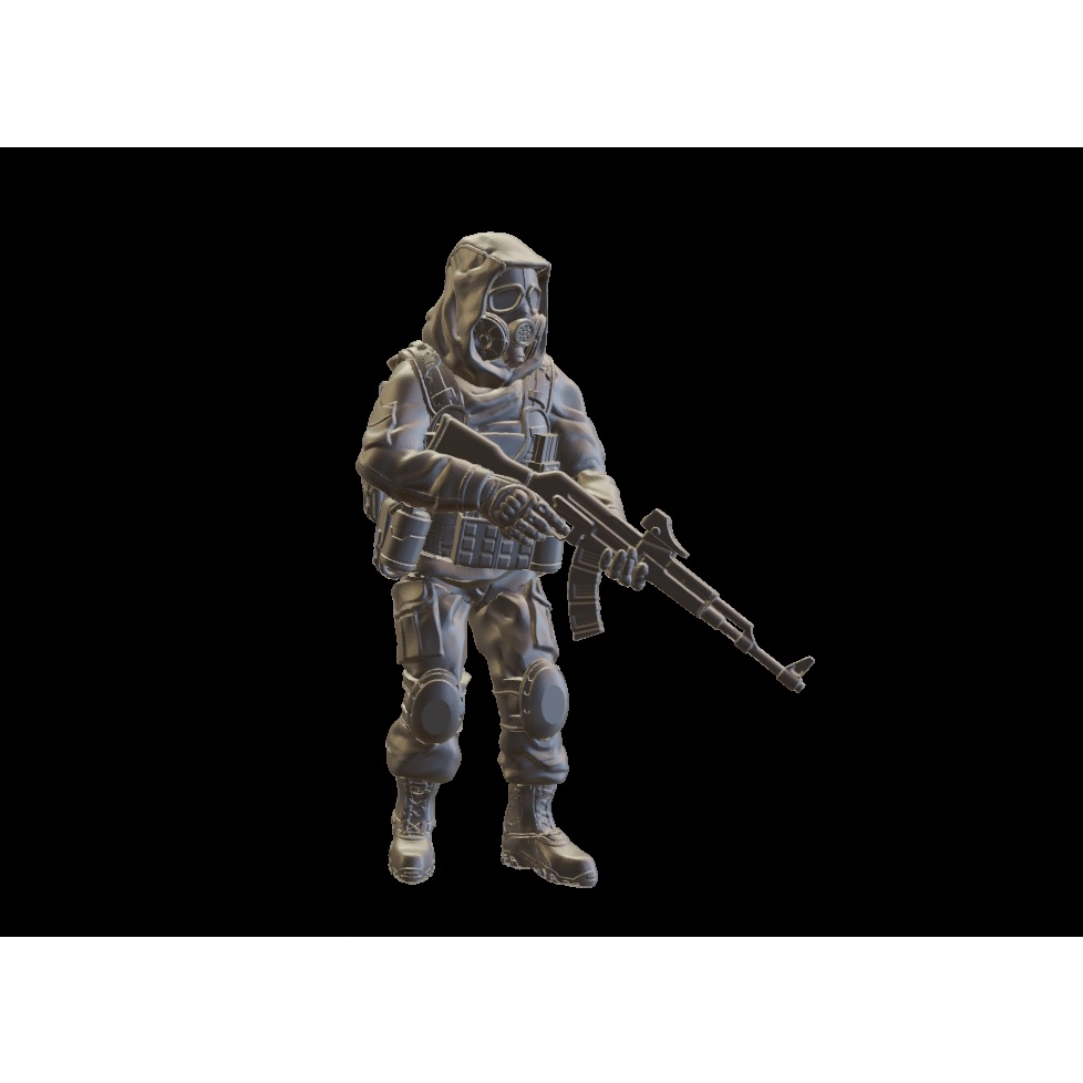 Jual Miniature Figure Counter Strike Gas Mask 1/64 1/87 HO diorama ...