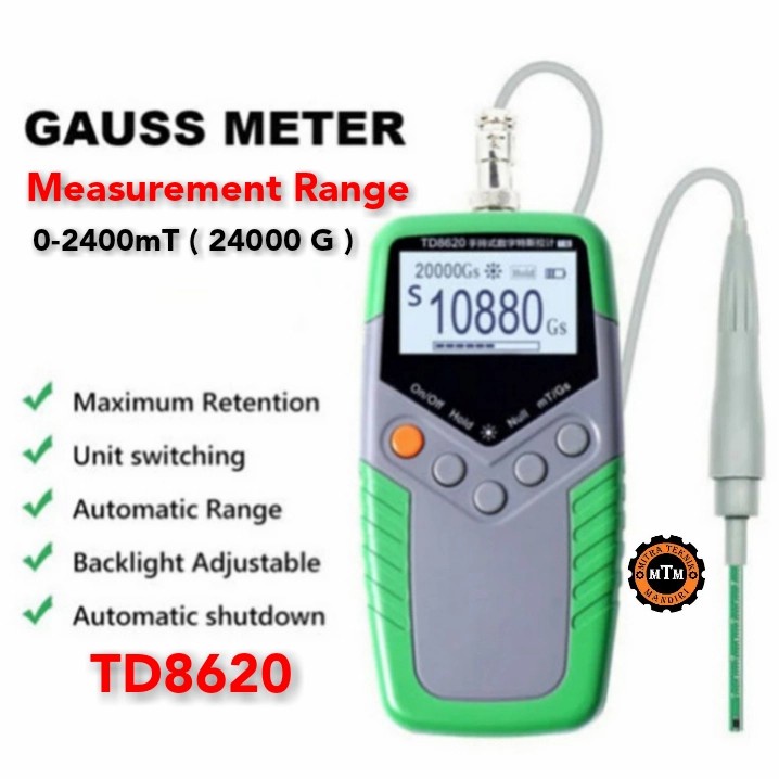 Jual ALAT UKUR DIGITAL GAUSS MAGNET METER TESTER TD8620 TESLA ...