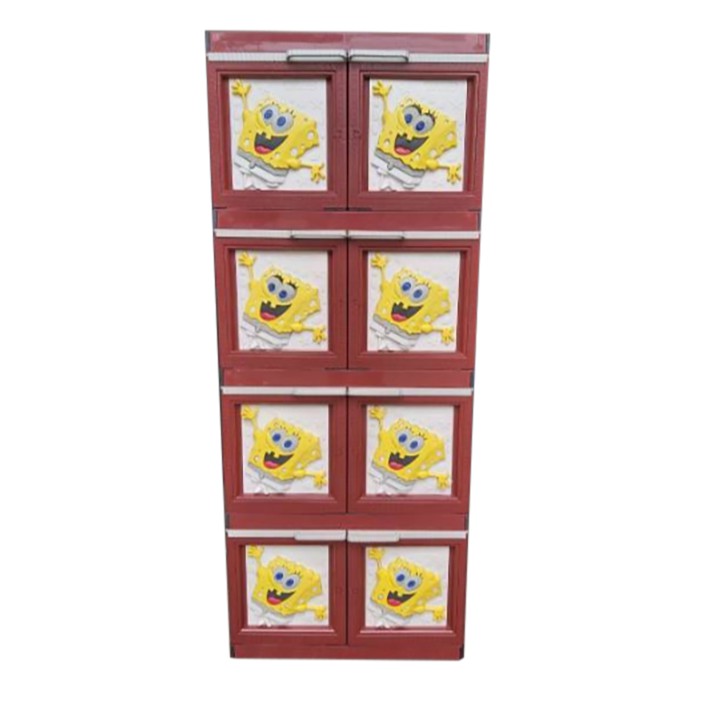 Jual LEMARI PLASTIK SPONGEBOB 4 SUSUN | Shopee Indonesia