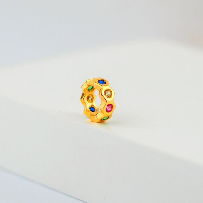 Jual Liontin Emas Ring Cap Wajik Mata Rainbow - Toko Emas Gadjah ...