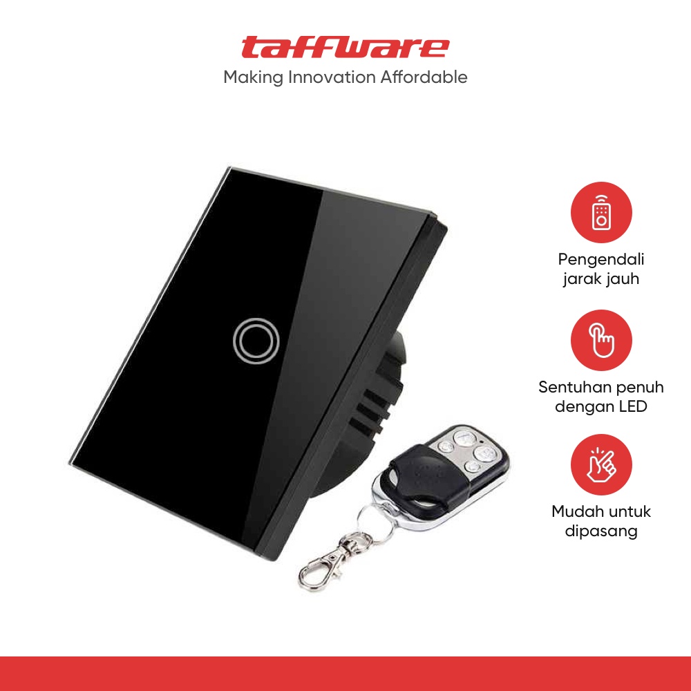 Jual TaffLED Saklar Lampu Luxury Touch LED with Remote 1 Switch - XJG ...