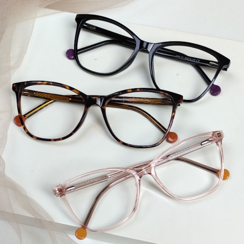 Jual frame kacamata wanita gina 2030 lensa photocrom/standar/blueray ...