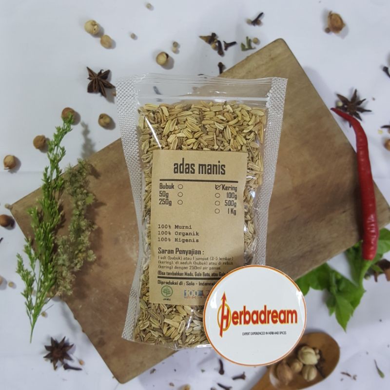 Jual 1 KG BIJI ADAS MANIS ANIS ADAS IMPORT FENNEL SEED PIMPINELLA ...