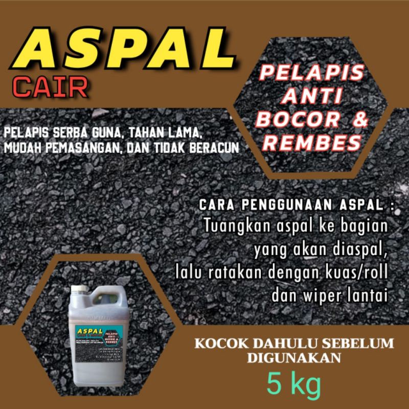 Jual Aspal cair 5 kg Emulsion anti bocor dan rembes | Shopee Indonesia