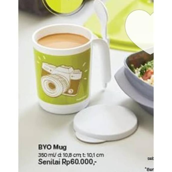 Jual Byo Mug Tupperware 350 Ml Alat Makan Minum Original | Shopee Indonesia