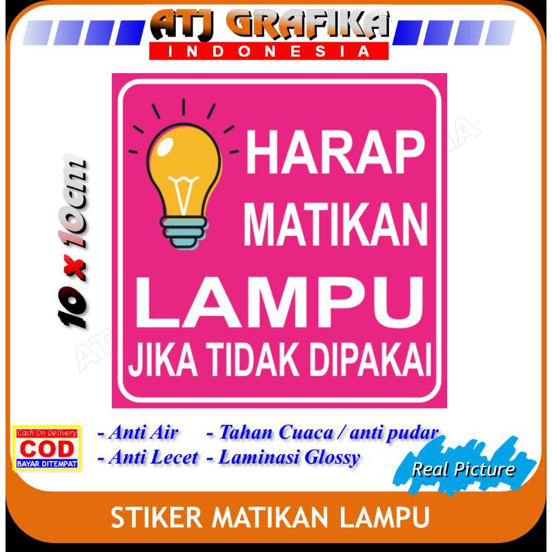 Jual Stiker kotak matikan lampu listrik sticker hemat energy power ...