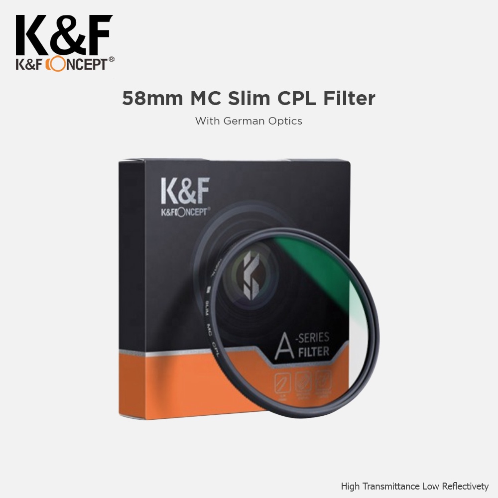 Jual K&F Concept 58mm Filter Slim CPL Filter Multi Coating with German Optics KNF Concept ...