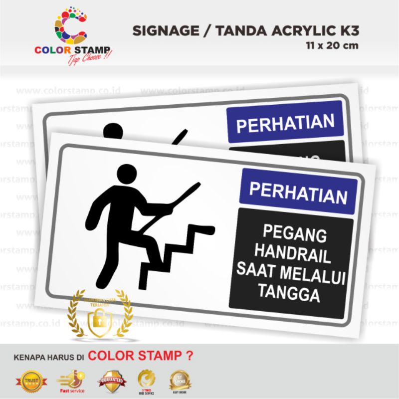 Jual Papan Nama Akrilik/Sign/Tanda/Pegang Handrail | Shopee Indonesia