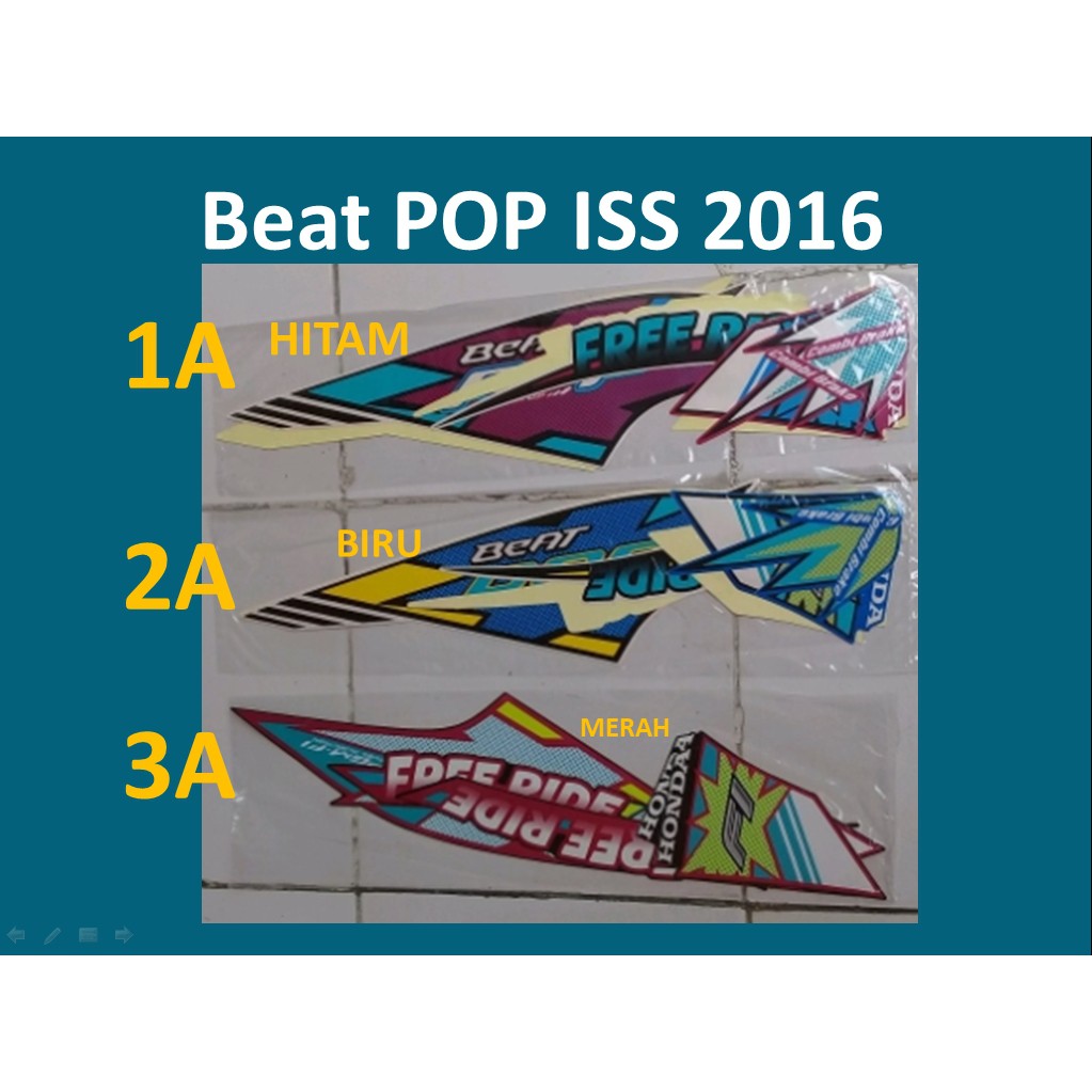 Jual Beat 2016 POP ISS Motor Honda Sticker Stiker Striping List ...