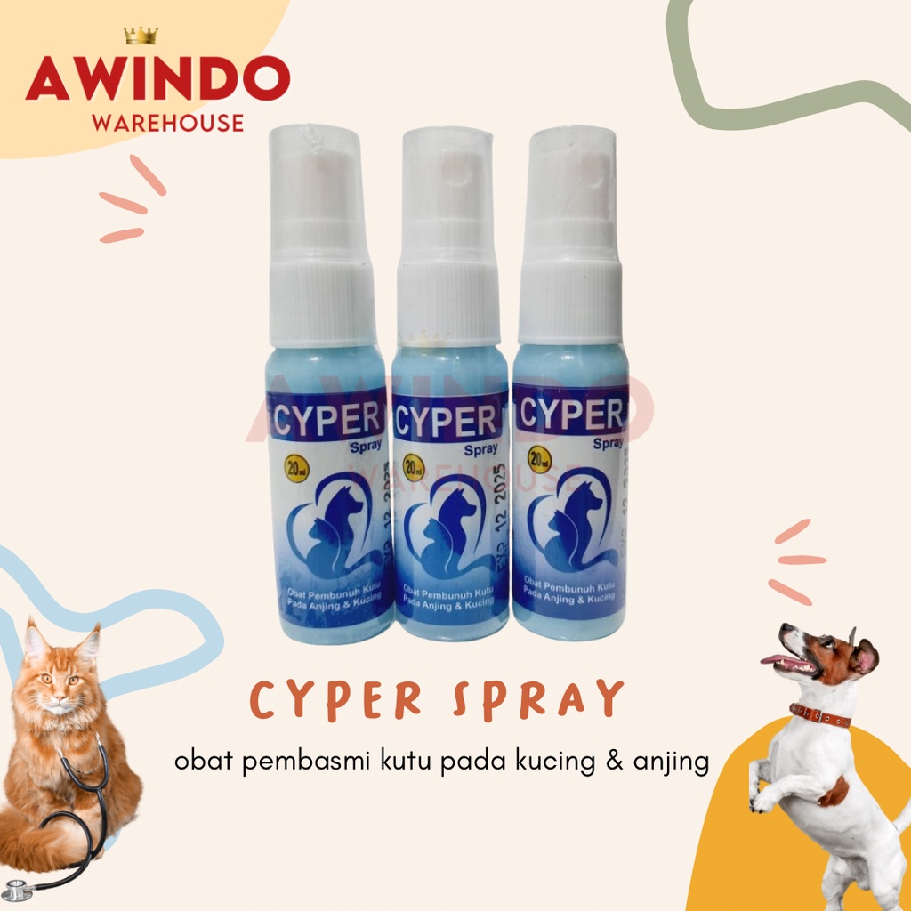 Jual CYPER - Obat Spray Semprot Kutu Kucing Anjing | Shopee Indonesia
