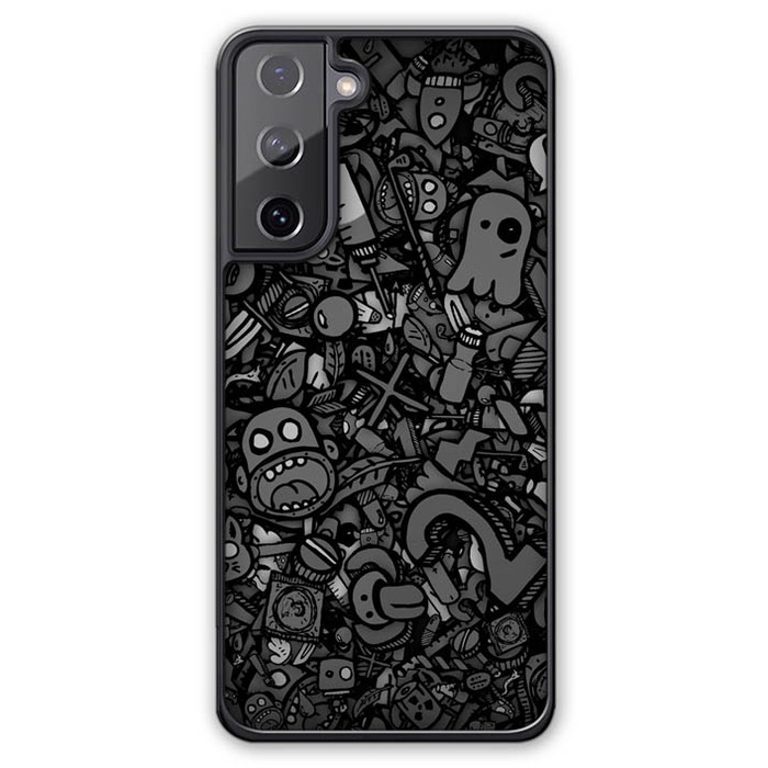 Jual Casing Case Samsung Galaxy S24 S23 S22 S21 S10 Plus Ultra FE 5G Doodle Grey Cool P2127 ...