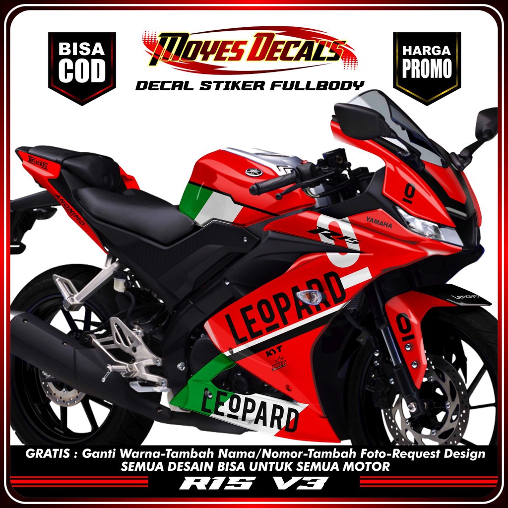 Jual Stiker Full Body R15 V3 Stiker Motor R15 V3 150 Fullbody 5 Model ...
