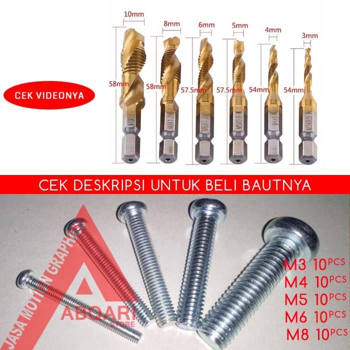 Jual tap drill / hand tap / tapping screw / mata bor pembuat ulir drat ...