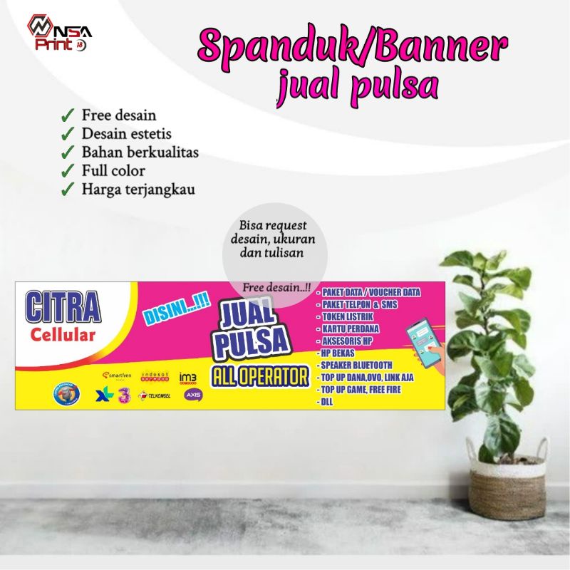 Jual Cetak banner/spanduk, spanduk agen pulsa & voucher internet, Bisa ...