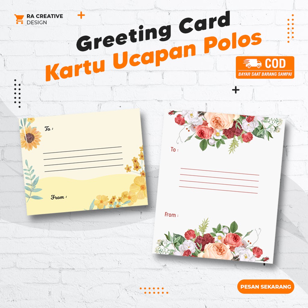 Jual Kartu Ucapan Polos / Thank You Card Polos / Greetings Card ...
