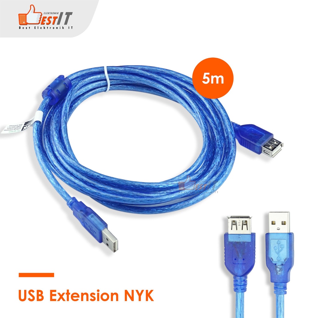 Jual Kabel Usb Extension Panjang 5 meter NYK | Shopee Indonesia