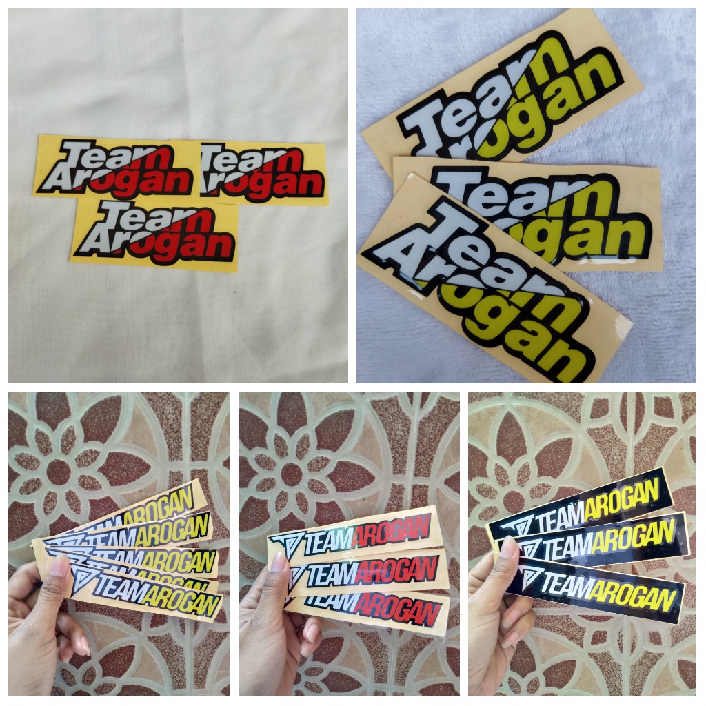 Jual STIKER CUTTING TEAM AROGAN MOTOR HELM MOBIL WARNA TUMPUK MURAH ...