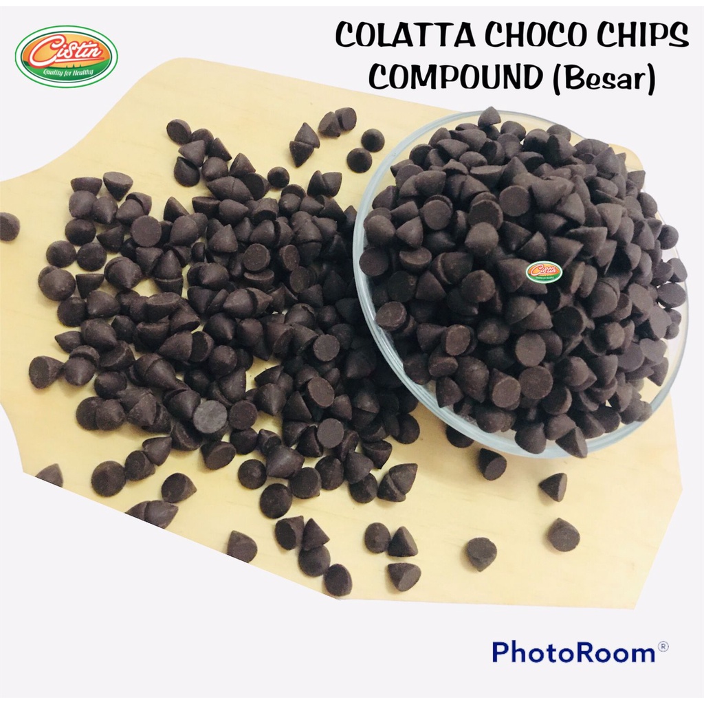 Jual COLATTA CHOCO CHIPS COMPOUND 1KG (BESAR) | Shopee Indonesia