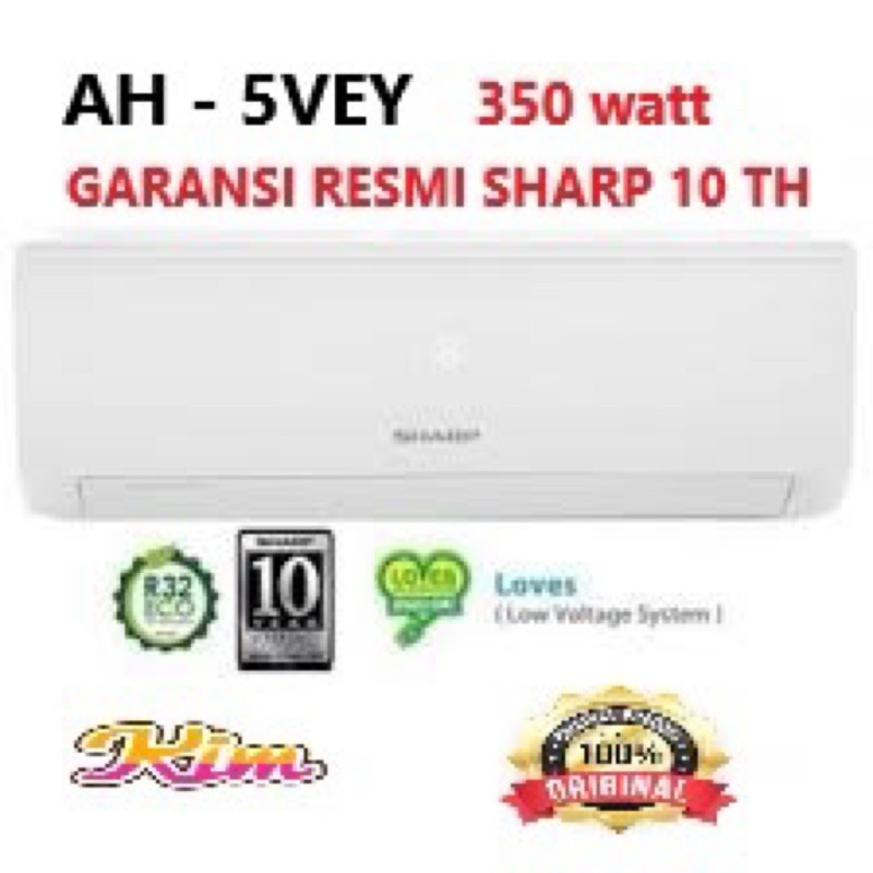 Jual AC SHARP 1/2 PK AH-A5VEY ANTI KARAT GARANSI 10 TAHUN 5VEY | Shopee ...