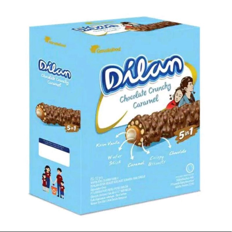 Jual Coklat Dilan Mini Pack (isi 10 pcs) / Coklat Dilan Crunchy Carsmel ...