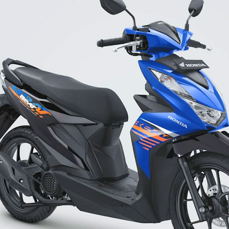 Jual Striping Honda Beat 2021 Deluxe biru hitam transparan | Shopee ...