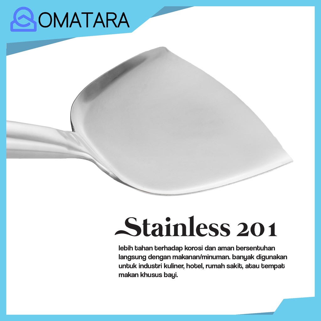 Jual SPATULA SUTIL STAINLESS STEEL SODET MASAK GAGANG LANGSUNG UKURAN ...