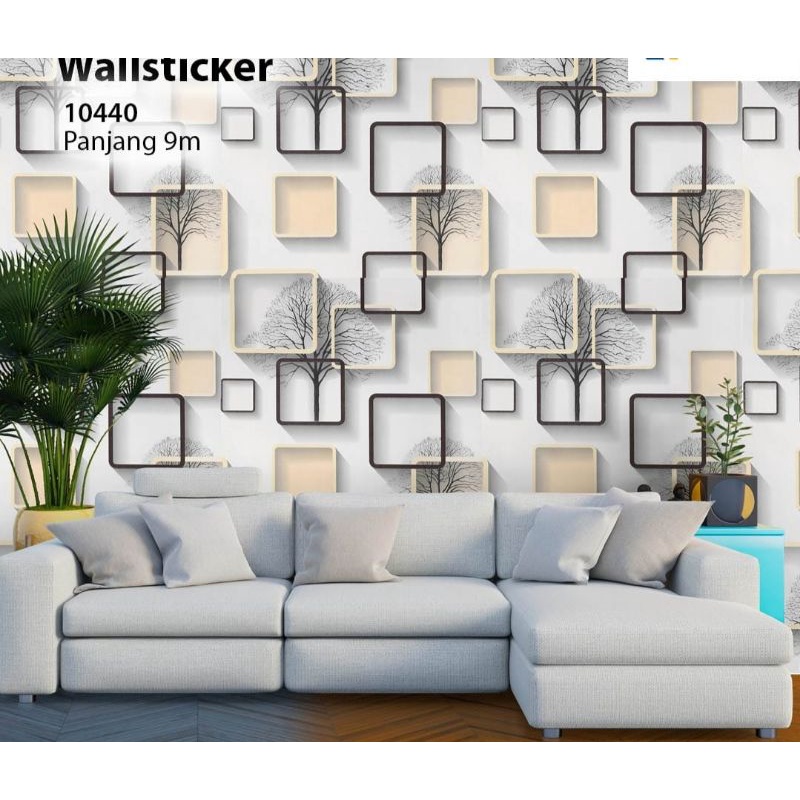 Jual stiker dinding/stiker murah/wallpaper/wallsticker minimalis kotak ...