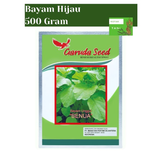 Jual 500 Gram Benih Bayam Hijau Unggul BENUA Kemasan Pabrik Asli murah ...