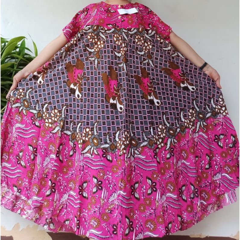 Jual Sogan Daster Batik jumbo Panjang Ld 130 cm XxxL payung super busui ...