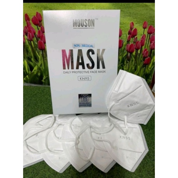 Jual MASKER KN95 MOUSON PUTIH 1 BOX ISI 50PCS | Shopee Indonesia