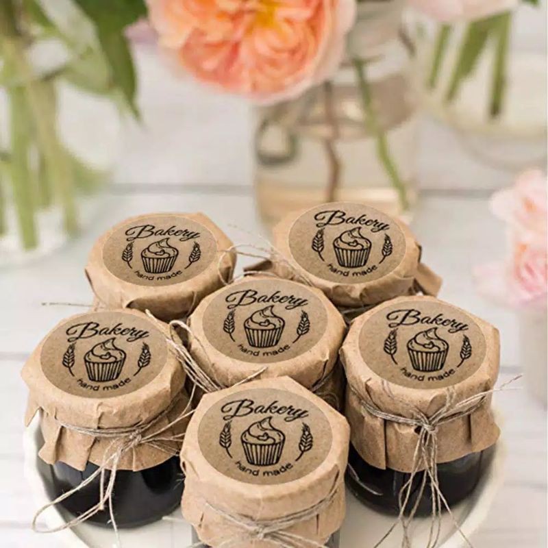 Jual Label Sticker Bakery Hand Made Cupcakes Baking Tools decoration ...