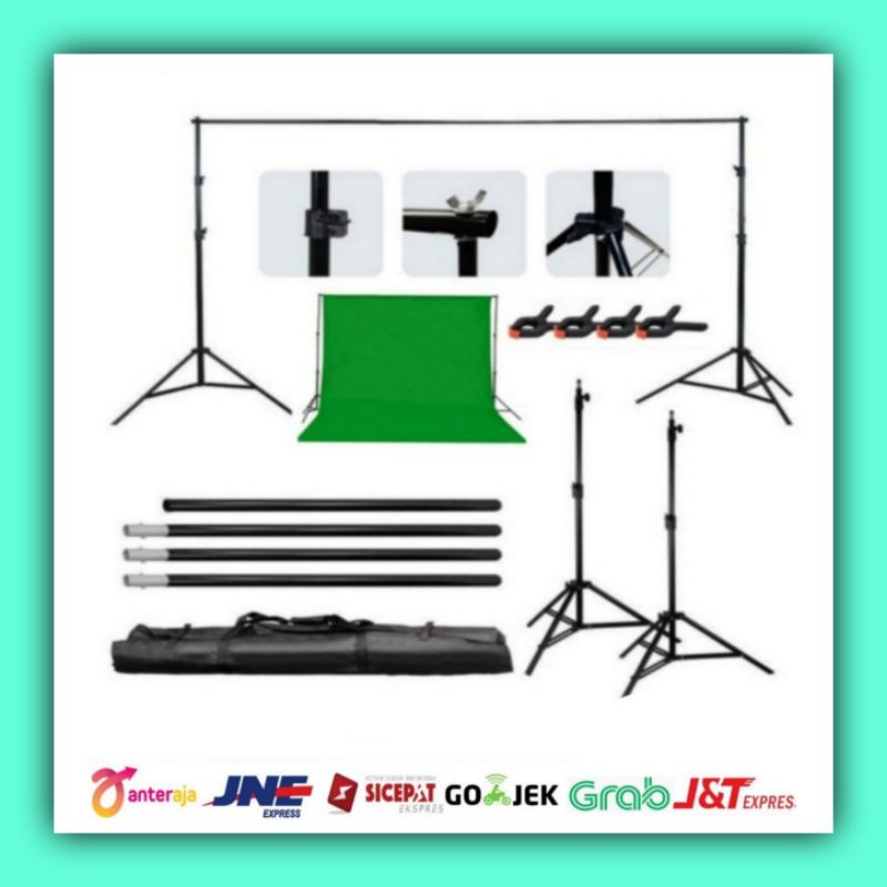 Jual Paket stand Background 3 X 6 meter + stand 300 x 250cm | Shopee ...