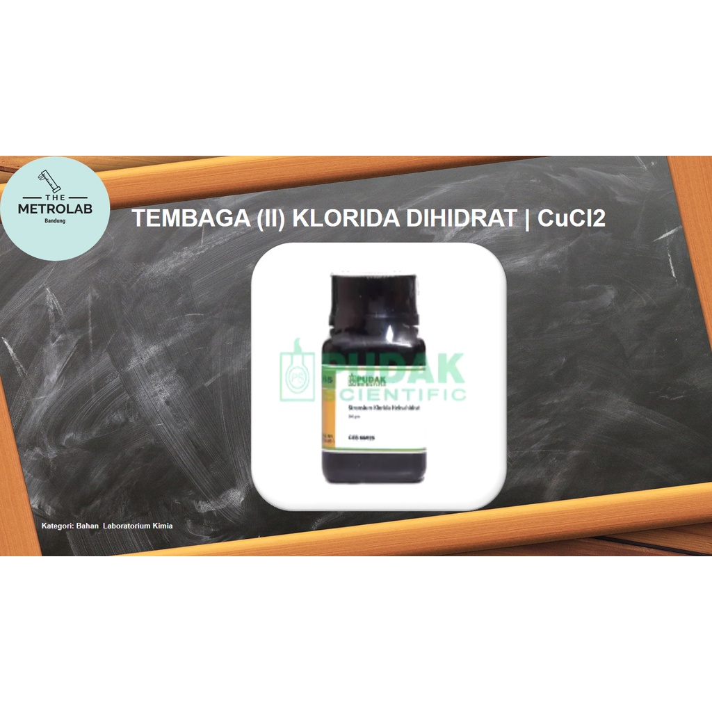 Jual Tembaga (II) Klorida Dihidrat | Copper (II) Chloride | CuCl2 | 500 ...