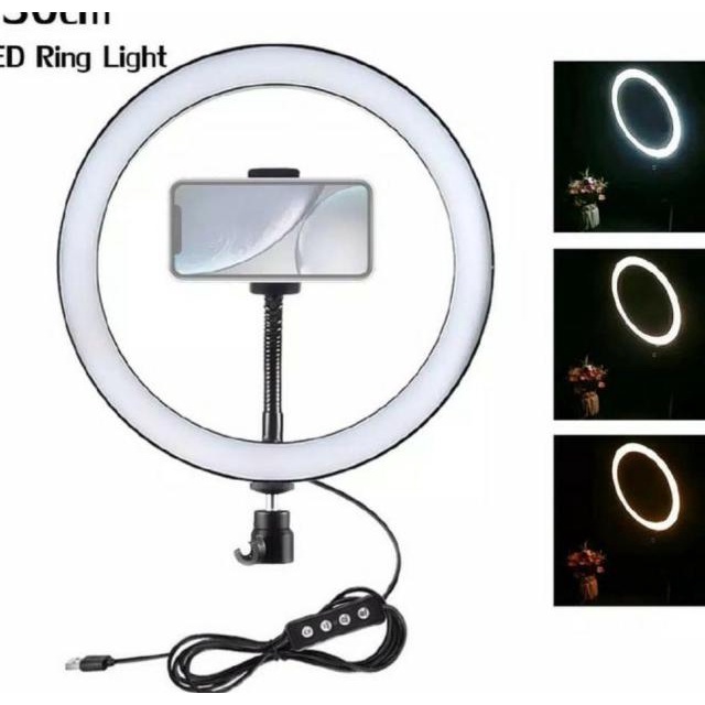 Jual Selfie Ring Fill Light LED 30cm | Shopee Indonesia