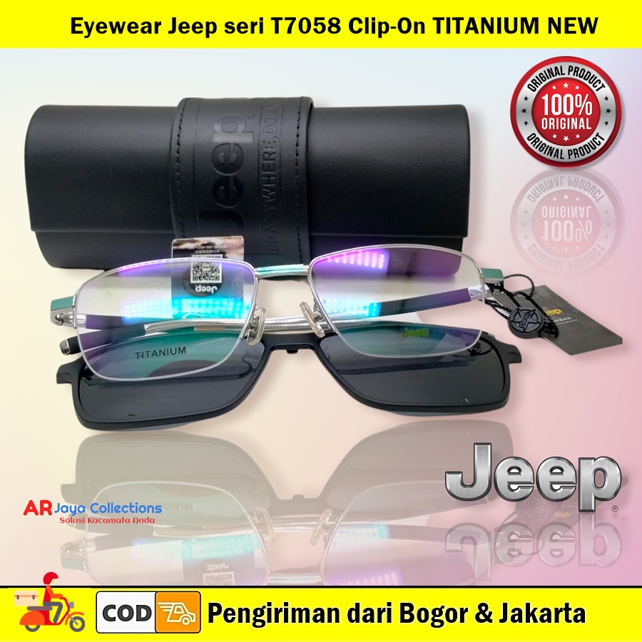 Jual Frame Kacamata Original Jeep Clip On Polarized Kacamata Minus ...