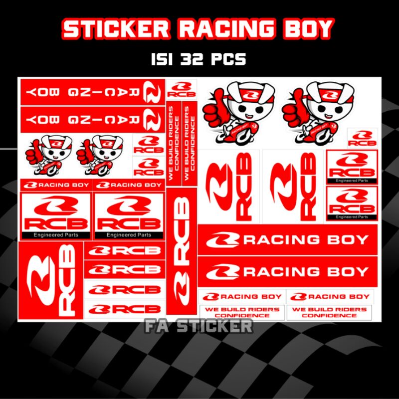 Jual Stiker Racing Pack Sticker Racing Boy Stiker Sponsor Stiker Helm ...