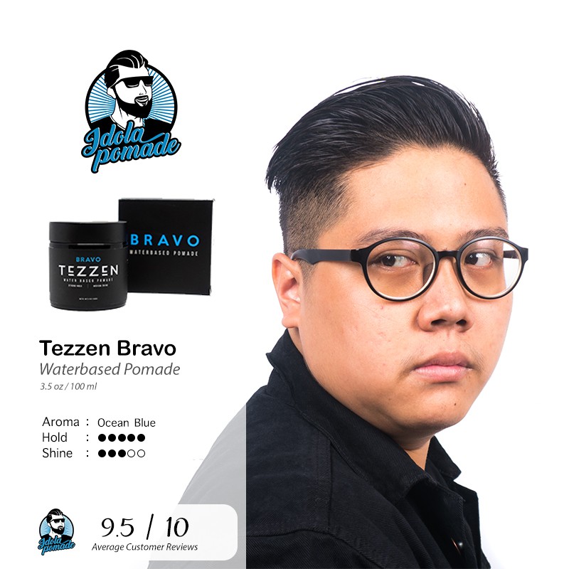 Jual Tezzen Bravo Waterbased Pomade + Sisir + Sticker | Shopee Indonesia