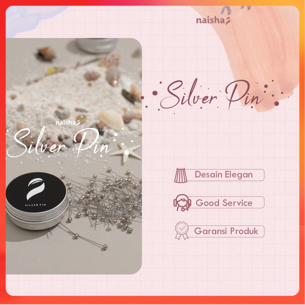 Jual Silver Pin By Naishaofficial / Jarum Pentul Premium / Jarum Pentul ...