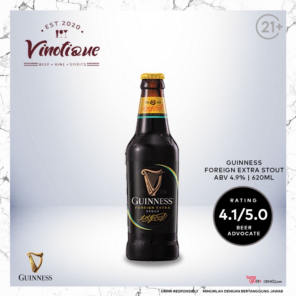 Jual Guinness Bir Hitam Quart 620 ML - 2 Btl | Shopee Indonesia